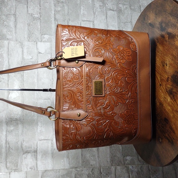 FRYE AND CO. | Bags | Frye And Co Core Tooled Faux Leather Western ...